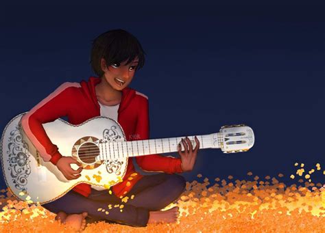 Miguel Rivera Playing Hectors Guitar From Coco Disney Animation