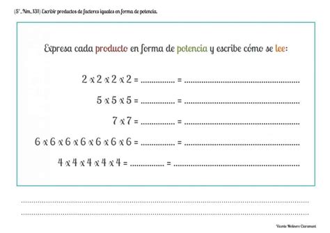 Potencias 5º Educación Primaria