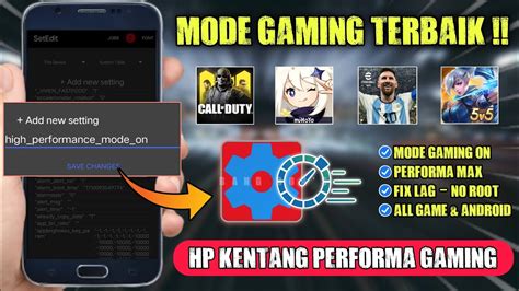 SET EDIT PERFORMANCE GAMING ANTI LAGCARA ATASI LAG PATAH PATAH SAAT