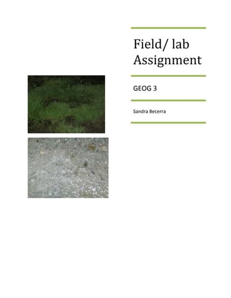 Lab Field Assignment Ppt