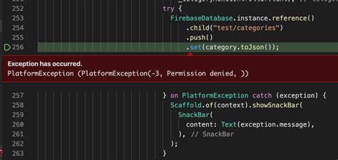 Firebase Database Platform Exception Not Catchable · Issue 47794 · Flutterflutter · Github