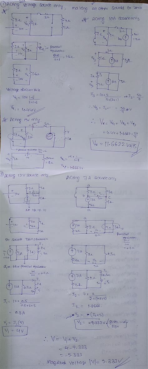 Solved Show Complete Solution Superposition Theorem And Linearity 1