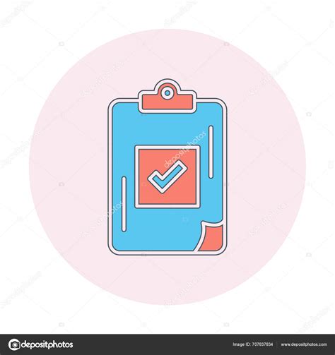 Task List Check Mark Icon Vector Illustrator Stock Vector By Glyphinder
