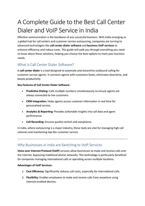 Ppt A Complete Guide To The Best Call Center Dialer And Voip Service Powerpoint Presentation