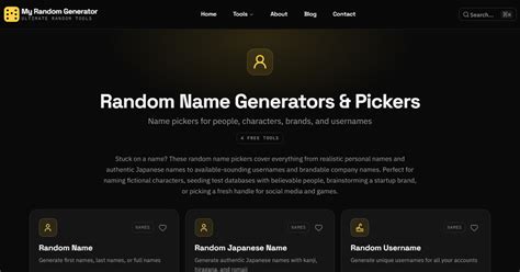 Random Name Generators And Pickers My Random Generator