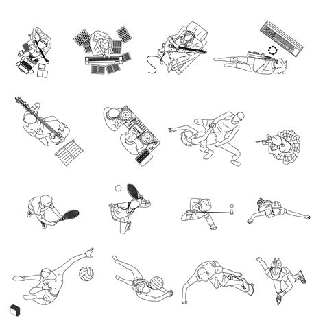 Cad Hobbies People Top View 2 Toffu Co People Top View Sketches Of