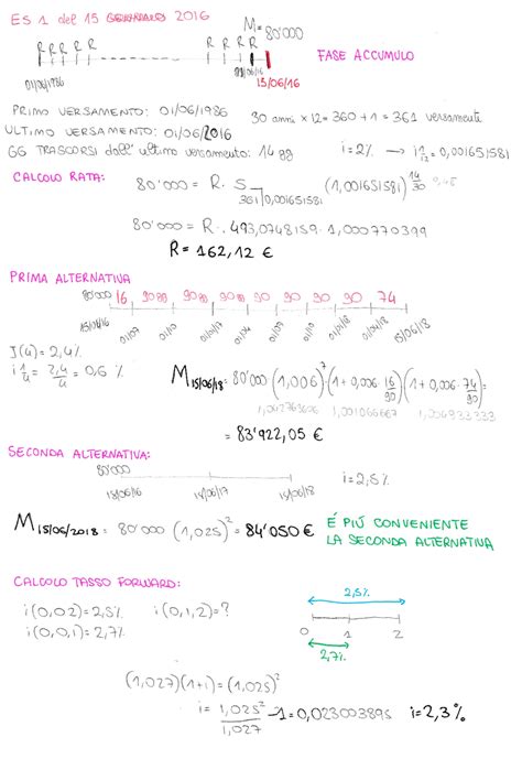 Esercizi Matematica Finanziaria Docsity