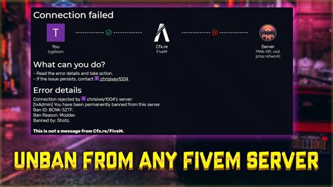Easiest Fivem Unban From Any Server Method Tutorial Phase