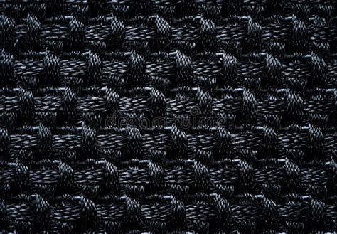 Black Woven Mesh Fabric Texture Closeup Stock Illustration
