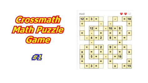 Crossmath Math Puzzle Games App Walk Through YouTube