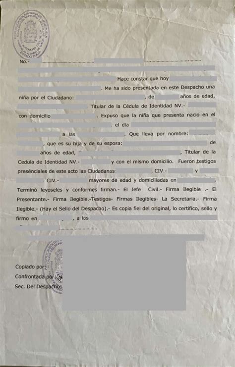 Certified Translation Of Venezuelan Birth Certificate From Spanish To