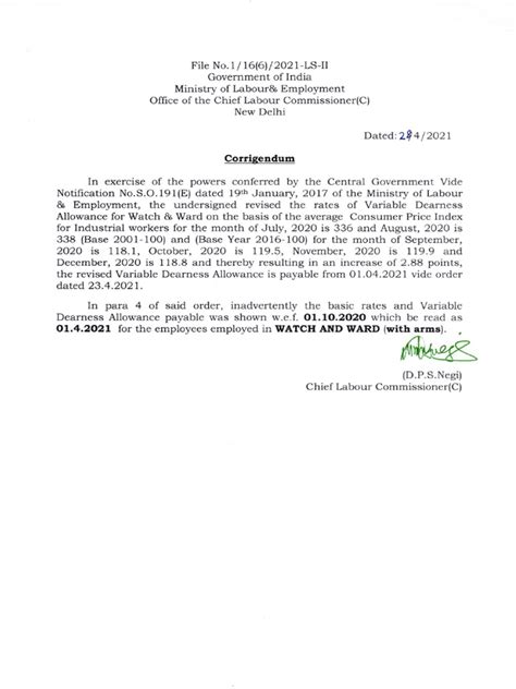 Revised Vda Minimum Wages Effective From 1st April 2021 With