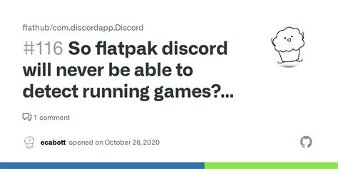 so flatpak discord will never be able to detect running games or is something being worked on