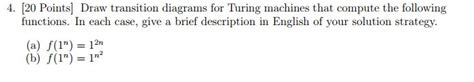 solved [20 ﻿points] ﻿draw transition diagrams for turing
