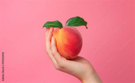 Peach Fuzz Perfection Woman Holding Peach Fruit Peach Fuzz Color Of