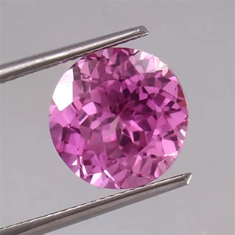 AAA NATUREL SANS Défaut Rose Ceylan Saphir Rond Coupe Ample Gemme 11x11