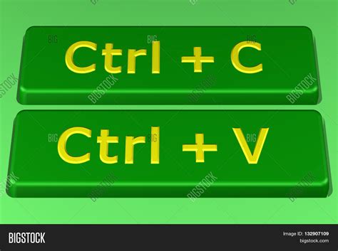 concept copy paste buttons on image and photo bigstock