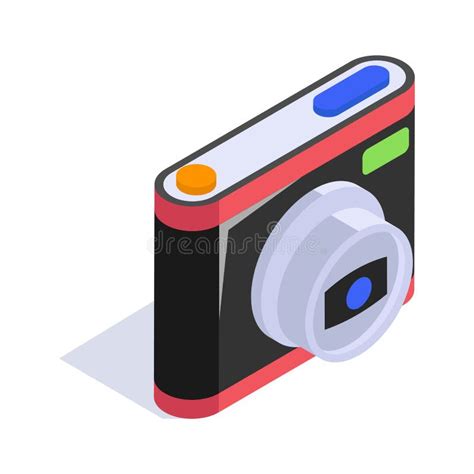 Photo Camera With Lens And Button Showing Concept Icon Of Photography