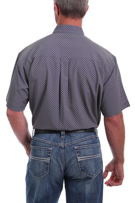 Cinch Jeans Mens 3xl Short Sleeve Arenaflex Button Down Shirt Navy