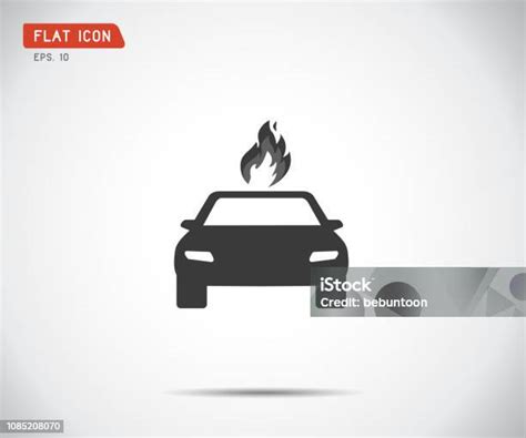 Voiture Ont Tiré Icône Dassurance De Véhicule Pictogramme Plat Design