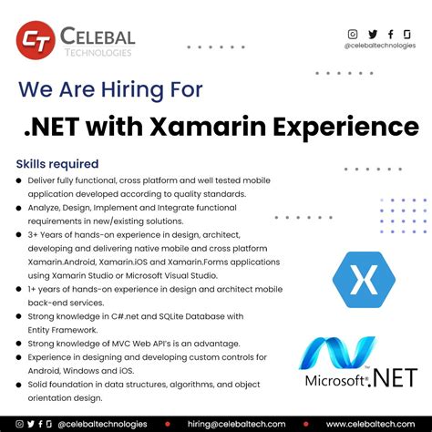Dotnetdeveloper Dotnetxamarindevelopers Greatopportunity Hiring Prakash Anand