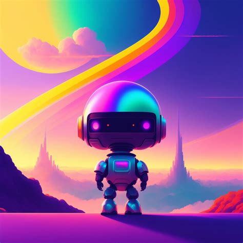 Premium AI Image Cute Space Robot