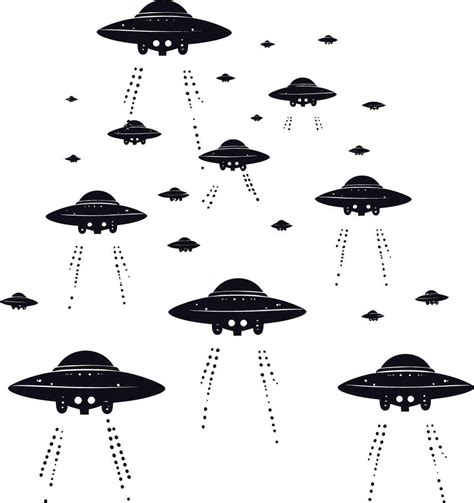 Ai Generated Silhouette Space Invaders By Ufo Black Color Only 38338021 Vector Art At Vecteezy