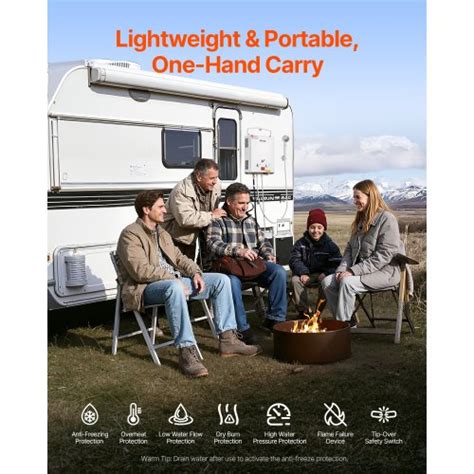 Portable Propane Water Heater 5l Tankless With Water Pump For Rv