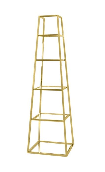 200cm Gold Metal Ladder Display Unit Deccori Home