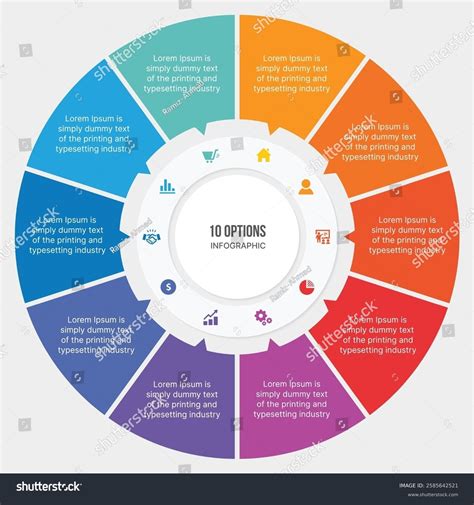 Cycle Infographic Template Design 10 Steps Stock Vector Royalty Free