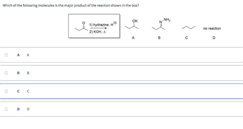 Solved Which Of The Following Molecu Les Is The Major