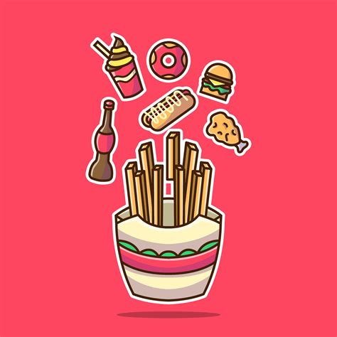 Snack Junk Food Illustration 21578208 Vector Art At Vecteezy