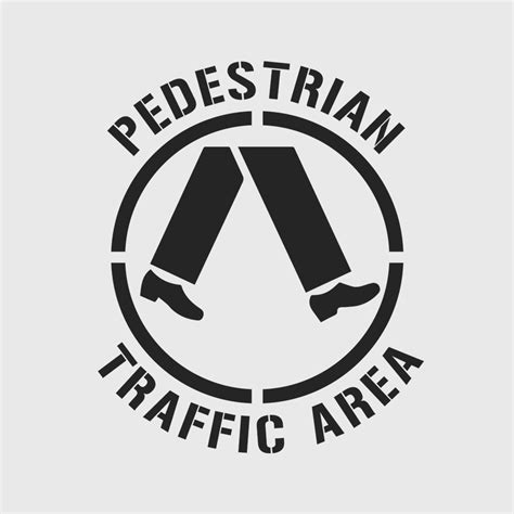 Pedestrian Traffic Area Stencil Stencils Australia