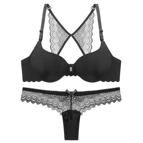 Sexy Push Up Bra And Panties Set Front Closure Seamless Underwear Sets For Woman Beauty Shopee