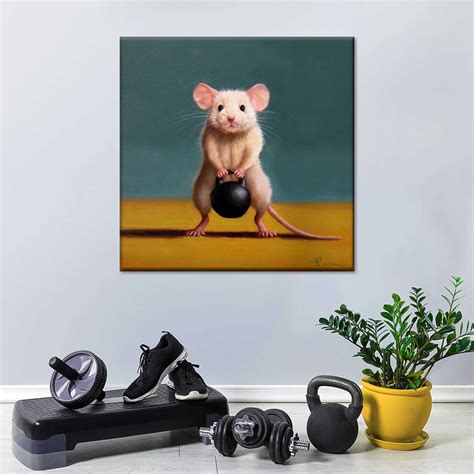 Gym Rat Kettleball Front Squat Wall Art By Lucia Heffernan Elephant Stock