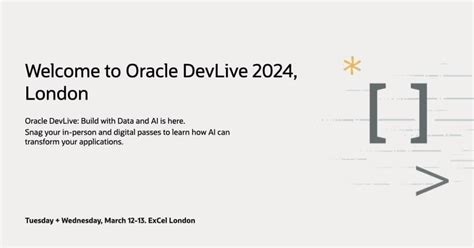 oracle developers on linkedin welcome to oracle devlive 2024 london