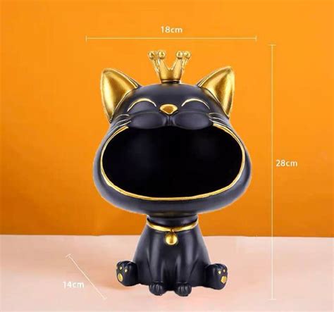 Купити Статуетка кіт чорний Органайзер цукерниця фігурка для інтерєру 09401 в інтернет