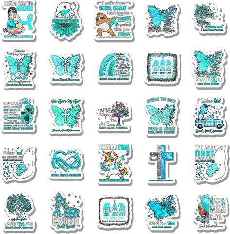 25pcs Sexual Assault Awareness Stickers Inspirational