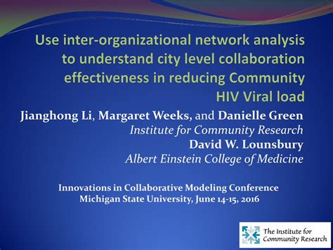 Pdf Institute For Community Researchidentify Inter Organizational