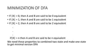 NFA Converted To DFA Minimization Of DFA Transition Diagram PPTX