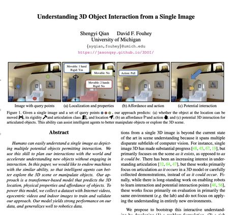 Ak On Twitter Understanding 3d Object Interaction From A Single Image