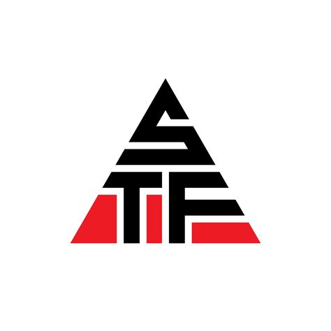 diseño de logotipo de letra de triángulo stf con forma de triángulo