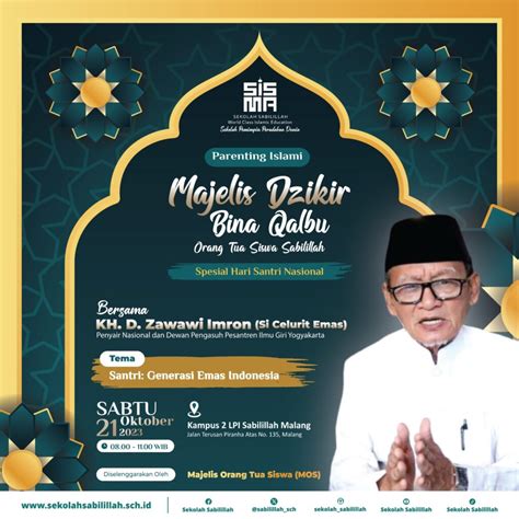Peringat Hari Santri LPI Sabilillah Hadirkan Sastrawan Si Celurit Emas Untuk Isi Bina Qolbu