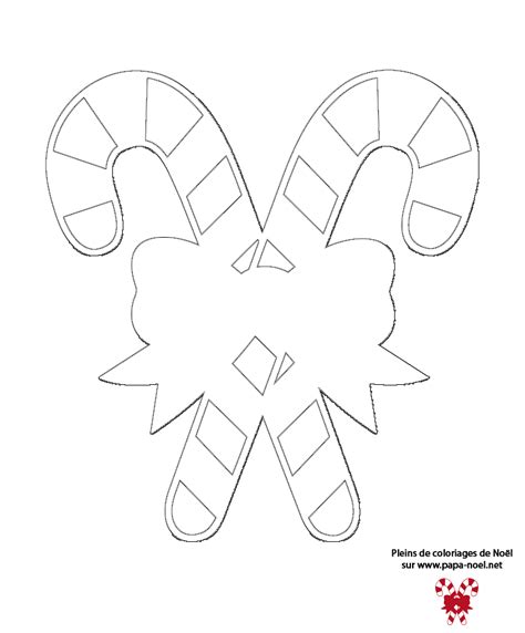 Coloriage de Canne à Sucre BONBON de Noël