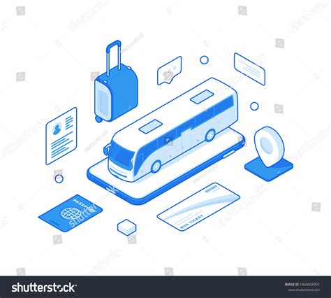 3d 아이소메트릭 벡터 삽화는 온라인 예약 스톡 벡터로열티 프리 1868808991 Shutterstock