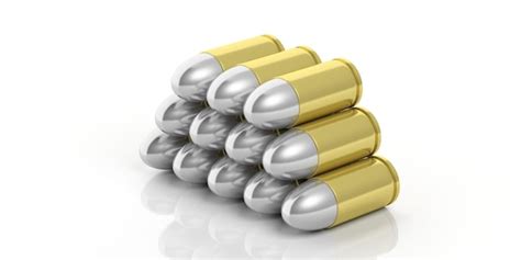 Premium Photo Bullets Stack Isolated On White Background 3d Illustartion