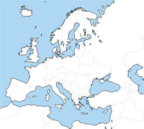 Blank Physical Map Of Europe Printable United States Map