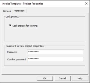 VBA Project Password Protect VBA Code Automate Excel