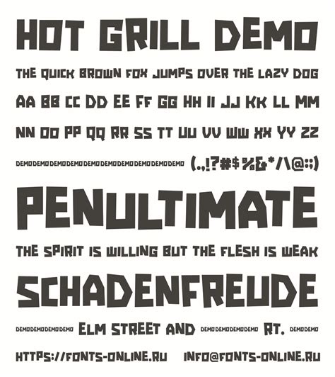 Hot Grill Demo Font