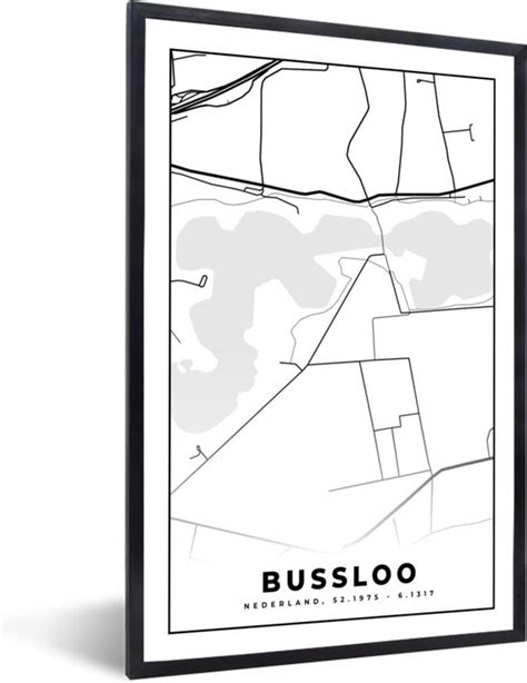 Fotolijst Incl Poster Kaart Plattegrond Stadskaart Bussloo